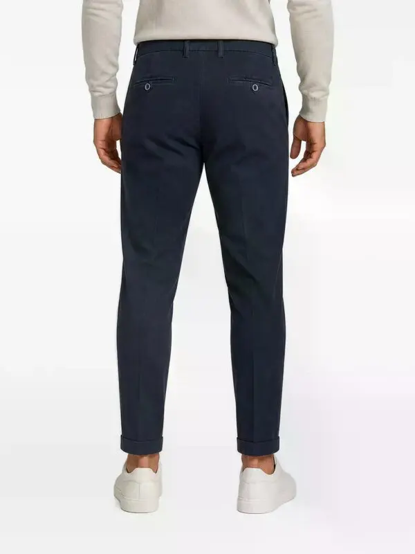 MASON'S Logo-patch Turn-up Trousers