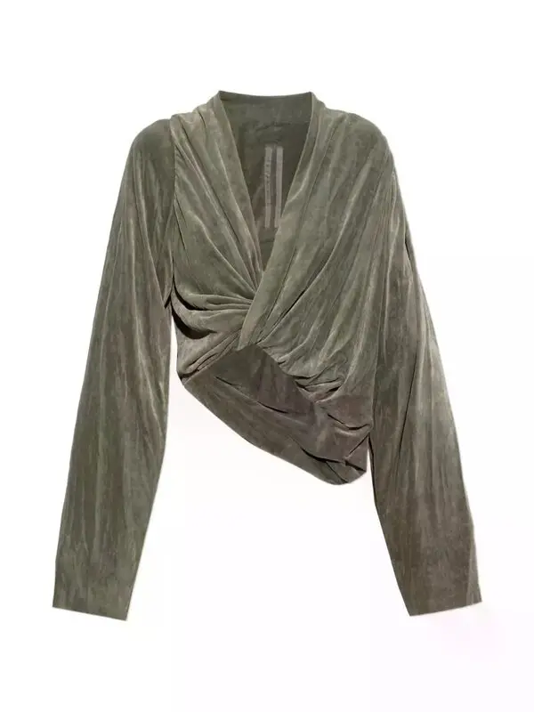 Rick Owens Knot-detail Long-sleeve Top - Grey