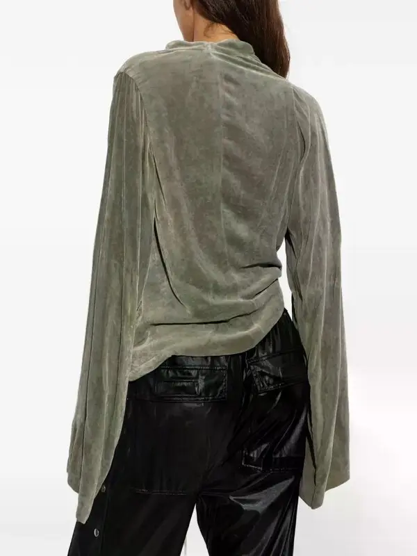 Rick Owens Knot-detail Long-sleeve Top - Grey