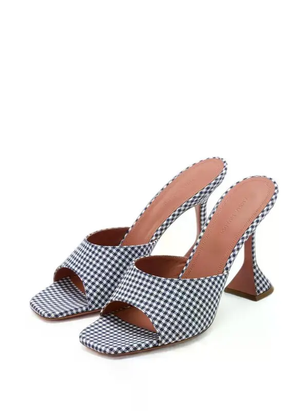 Amina Muaddi Lupita Gingham Sandals