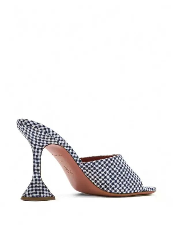 Amina Muaddi Lupita Gingham Sandals
