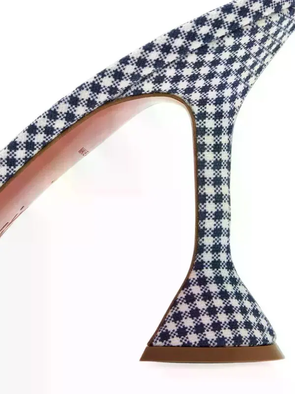 Amina Muaddi Lupita Gingham Sandals
