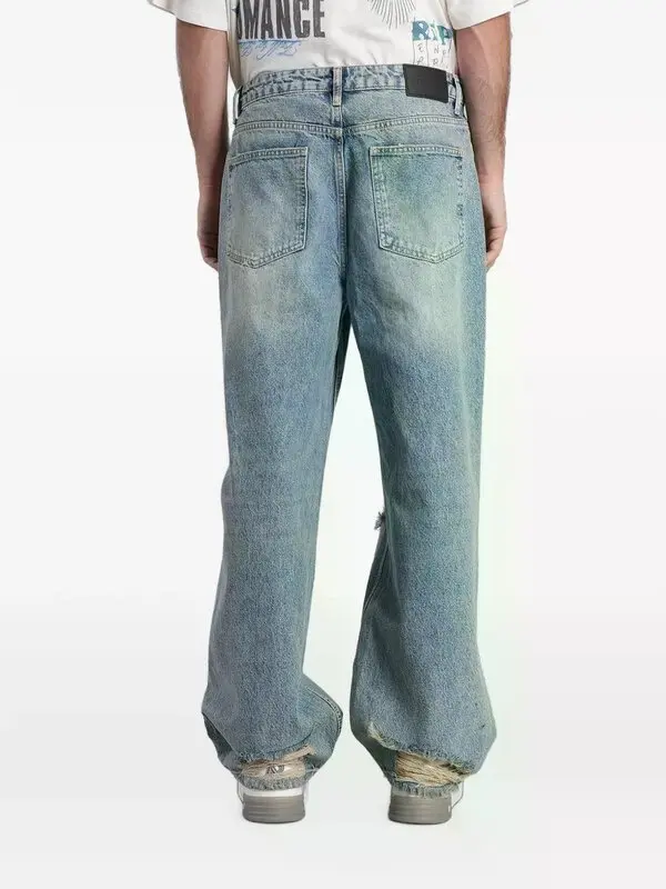 REPRESENT R3 Distressed Wide-leg Jeans