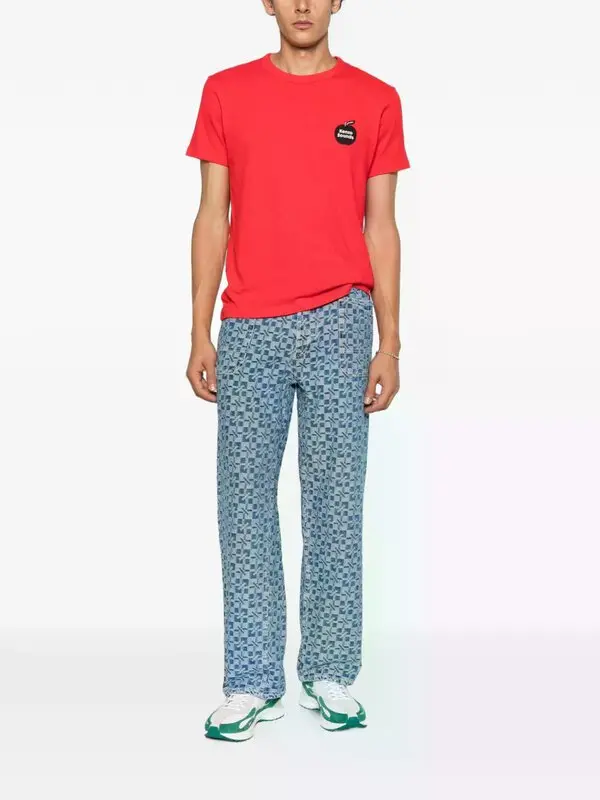 Kenzo Geometric-print Straight-leg Jeans
