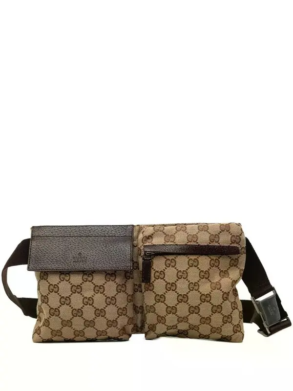Gucci 2000-2015 Gg Canvas Double Pocket Belt Bag