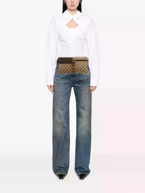 Gucci 2000-2015 Gg Canvas Double Pocket Belt Bag