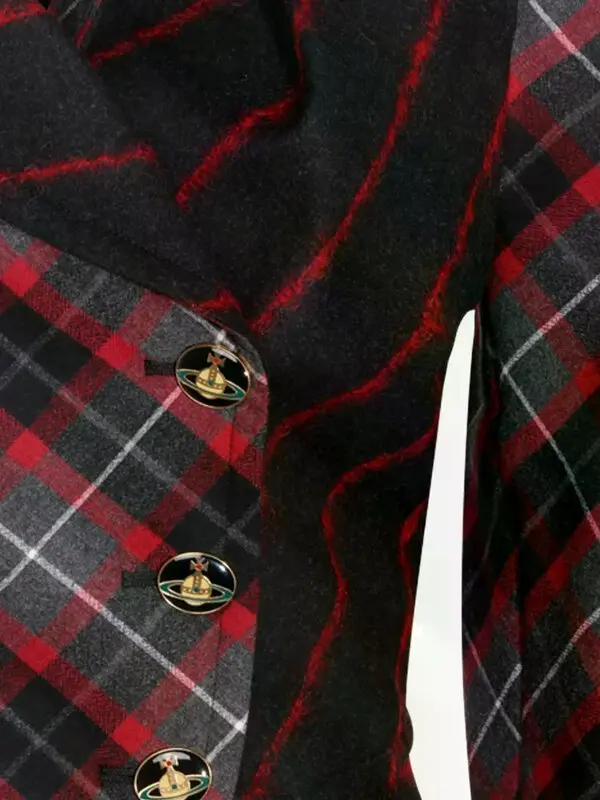 VIVIENNE WESTWOOD Stormy Tartan-check Asymmetric Jacket