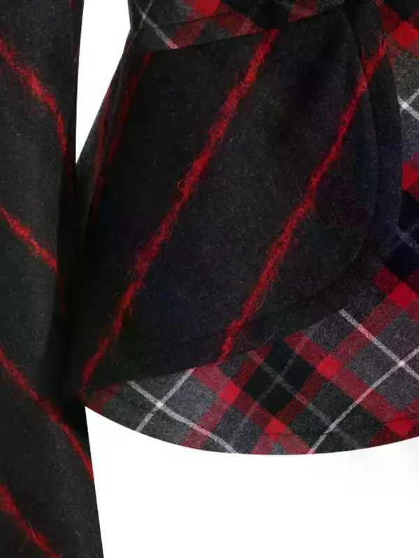 VIVIENNE WESTWOOD Stormy Tartan-check Asymmetric Jacket