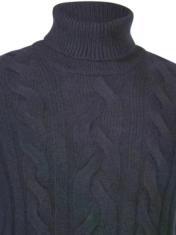 GRAN SASSO Cable-knit Roll-neck Sweater