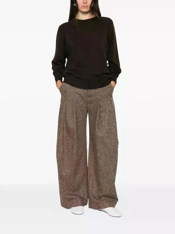 Max Mara Raglan-sleeve Ribbed-trim Sweater
