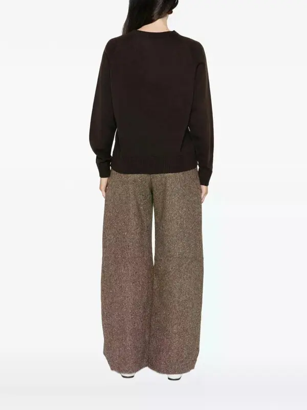 Max Mara Raglan-sleeve Ribbed-trim Sweater