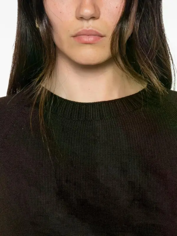 Max Mara Raglan-sleeve Ribbed-trim Sweater