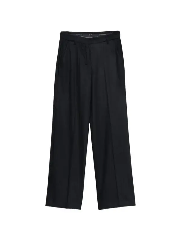 Max Mara Pressed-crease Trousers - Blue