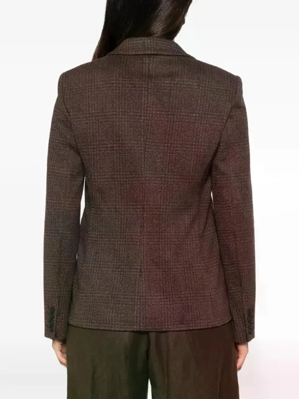 Max Mara Check-pattern Single-breasted Blazer