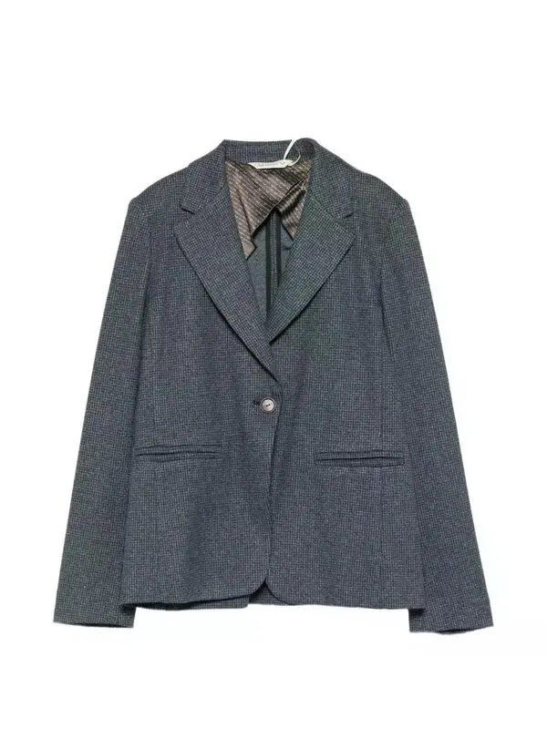 Max Mara Houndstooth-pattern Single-breasted Blazer