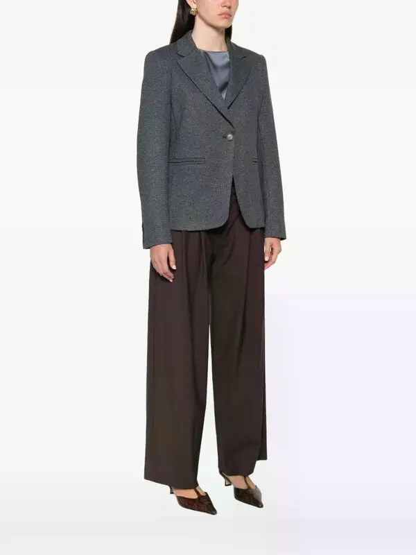 Max Mara Houndstooth-pattern Single-breasted Blazer