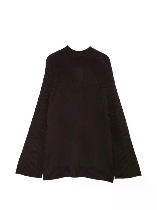 Max Mara Cable-knit Raglan-sleeve Sweater - Brown