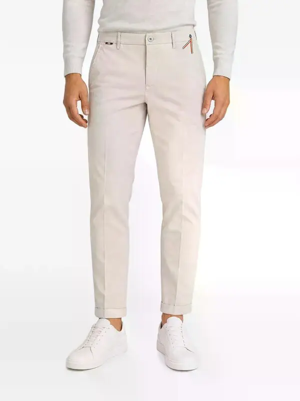 MASON'S Pressed-crease Turned-up Trousers