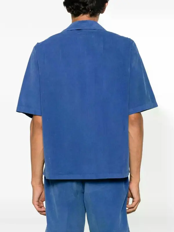 SANTANIELLO Pleated Corduroy Shorts
