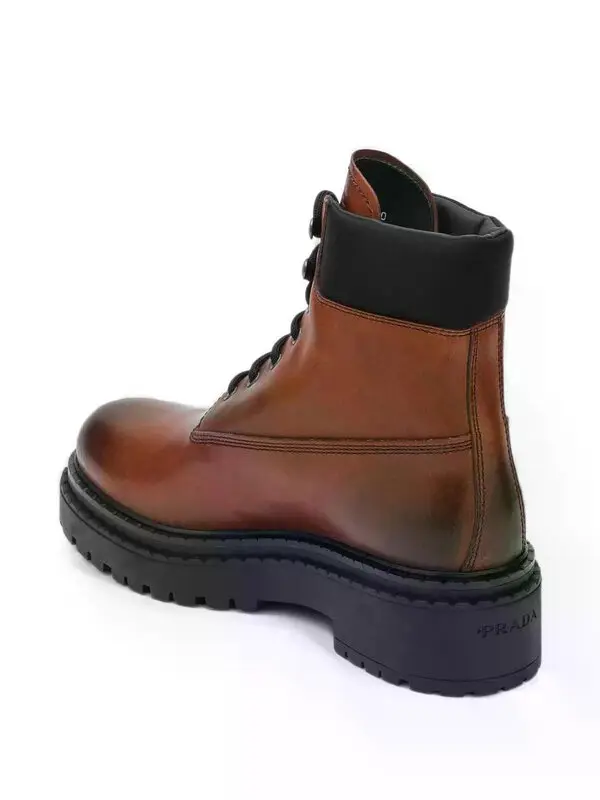 Prada Lace-up Combat Boots