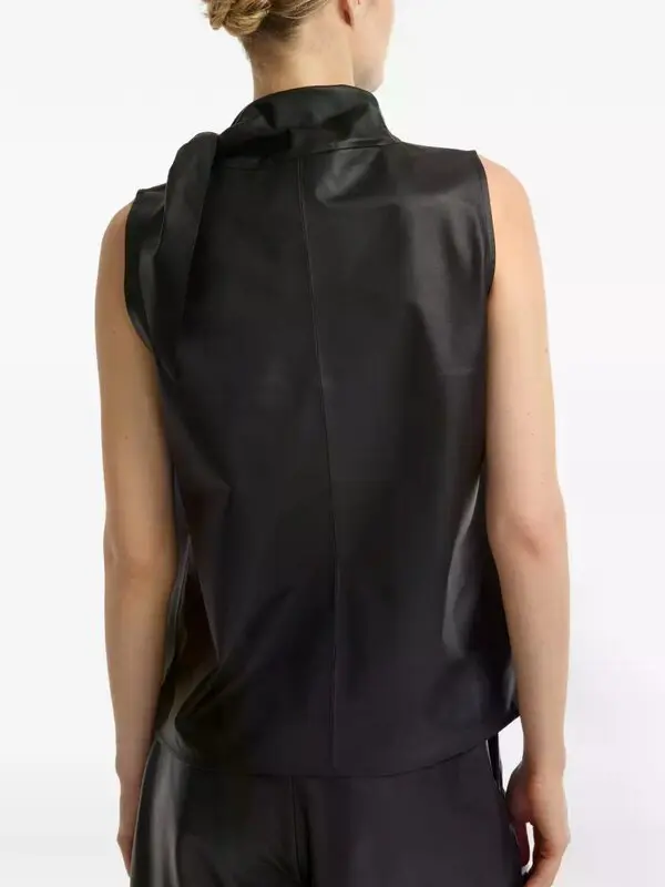 YVES SALOMON Draped Leather Top