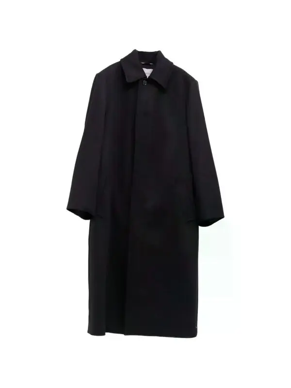 Balenciaga Gathered-back Coat - Black