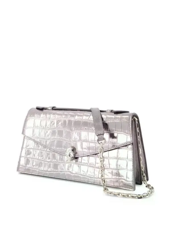 Alexander McQueen Skull Crocodile-effect Tote Bag