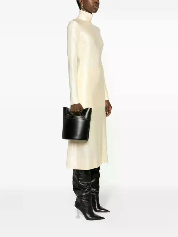 Alexander McQueen Logo-stamp Leather Bucket Bag