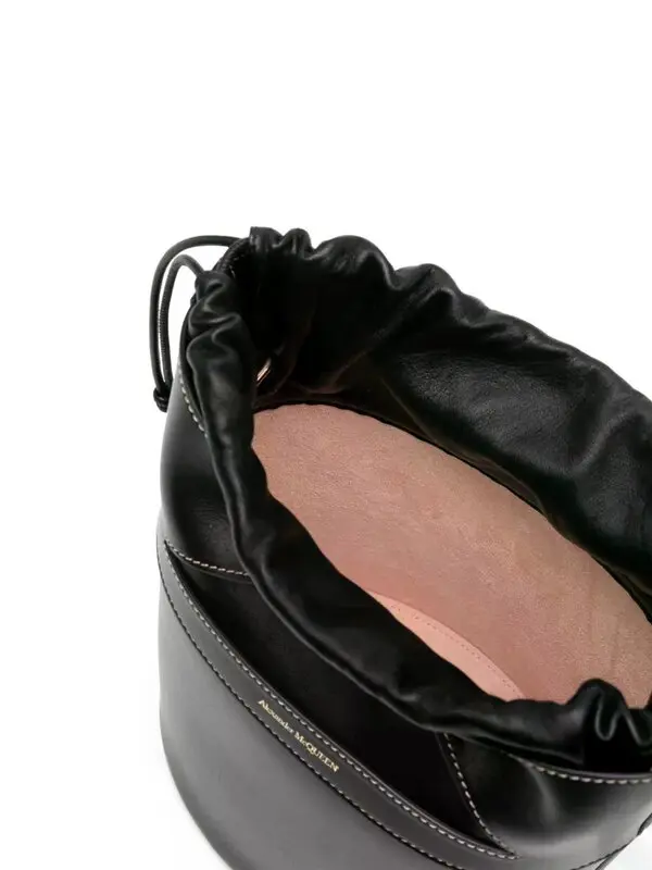 Alexander McQueen Logo-stamp Leather Bucket Bag