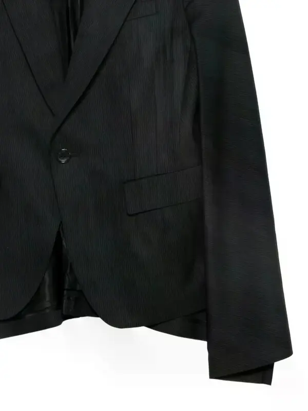 Junya Watanabe Pinstripe-pattern Cape-style Blazer