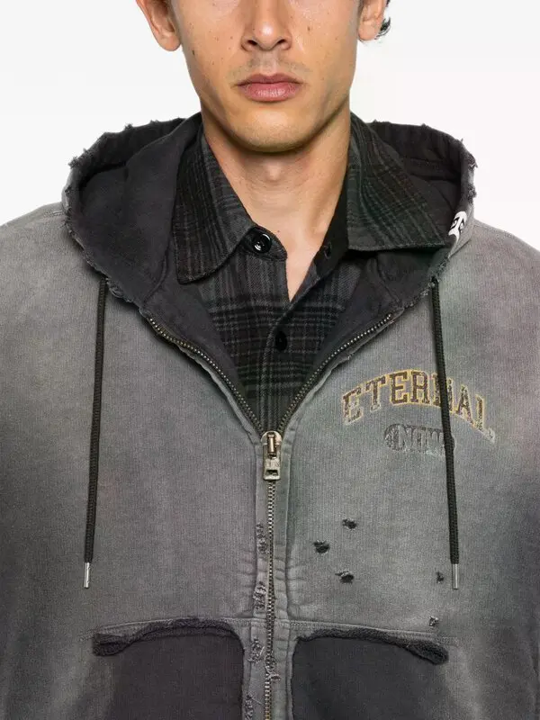 Mihara Yasuhiro Distressed Logo-print Jacket