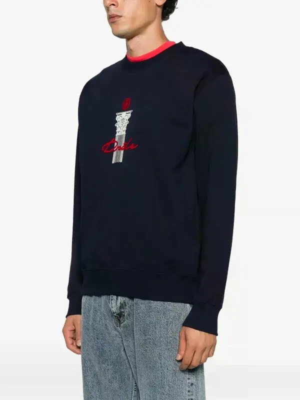 Drole De Monsieur Column-print Sweatshirt