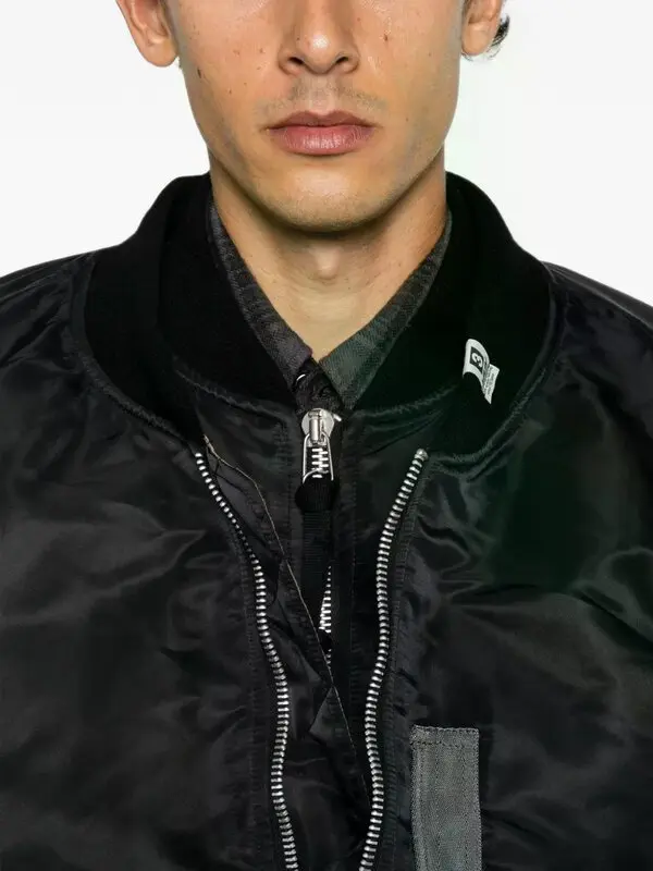Mihara Yasuhiro Panelled Layered-effect Bomber Jacket