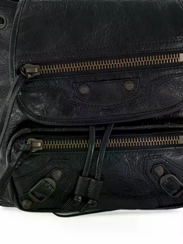 Balenciaga Small Le City Crinkled-leather Backpack