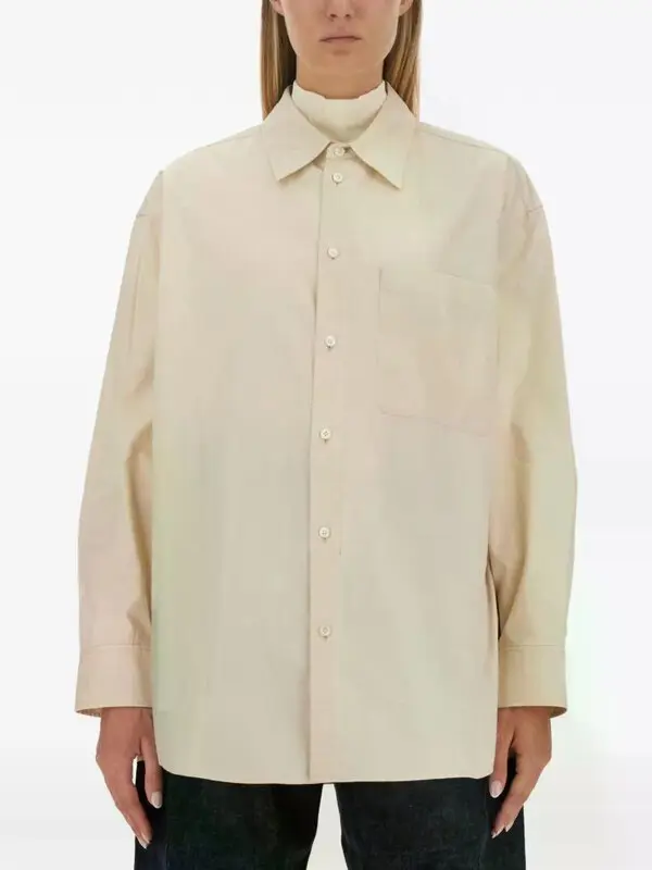 LEMAIRE Chest-pocket Long-sleeve Shirt - Neutrals