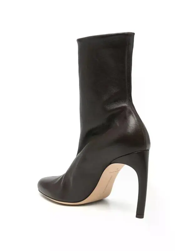 Victoria Beckham Harlow Stretch Leather Boots - Brown
