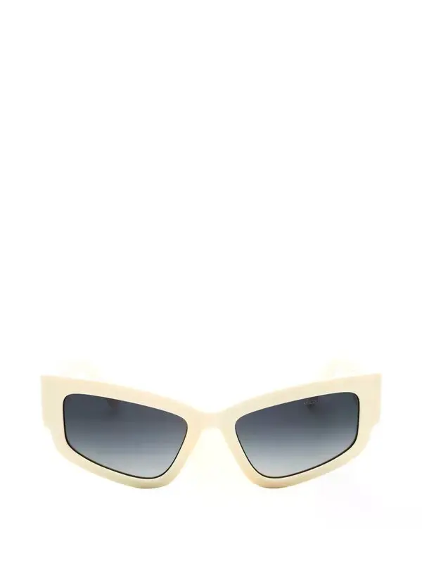 Marc Jacobs Logo-plaque Cat-eye Sunglasses - Neutrals