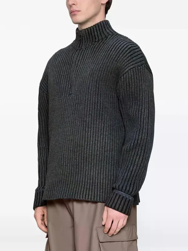Rains Sapa Ribbed Half-zip Sweater