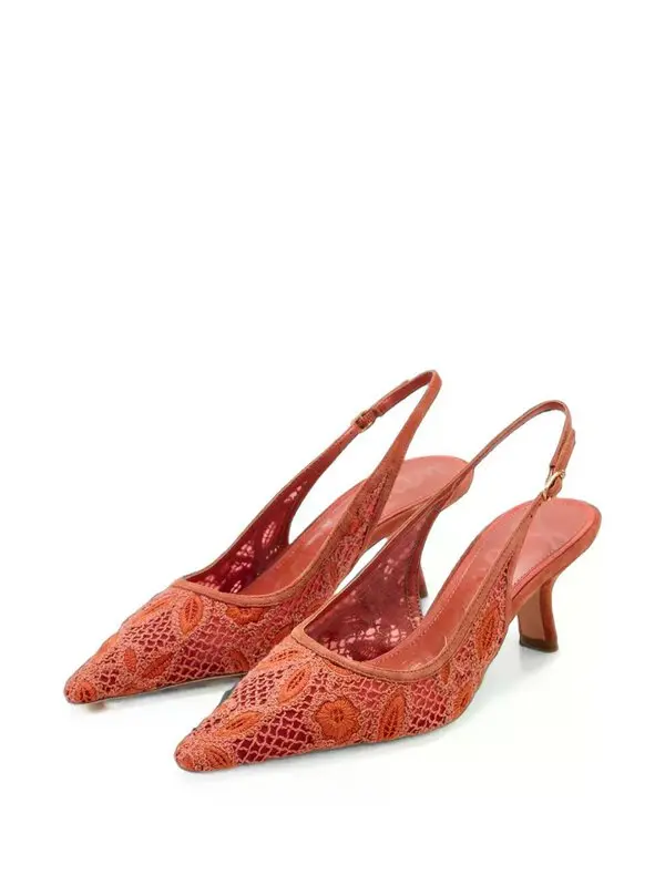 Sam Edelman Bianka Embroidered Mesh Slingback Pumps