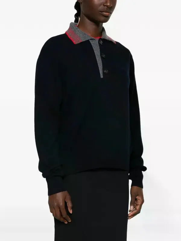 N°21 Contrast-collar Polo Top