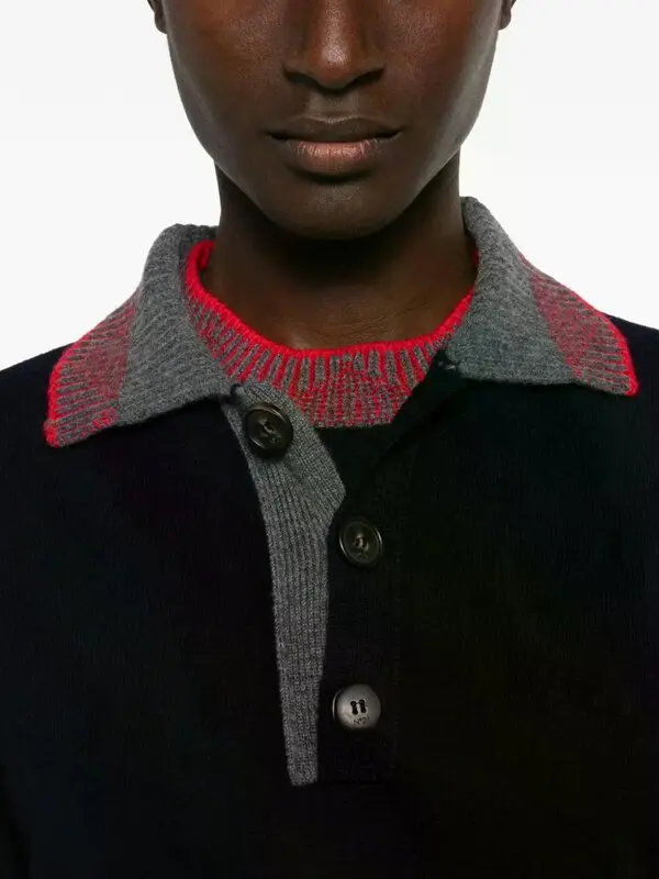 N°21 Contrast-collar Polo Top