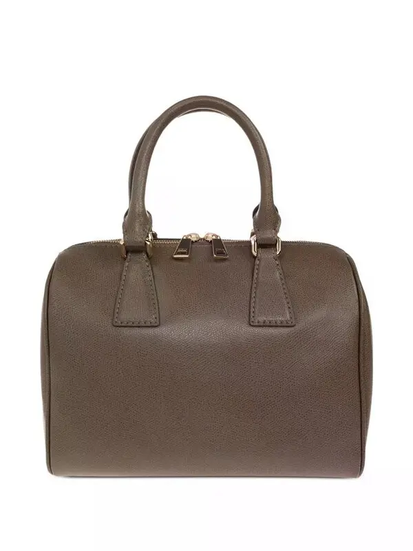 Furla Olivia Grained-leather Tote Bag - Grey