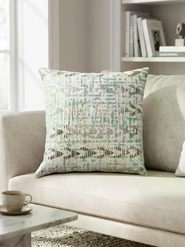 L'OCA NERA Abstract-print Pleated Cushion