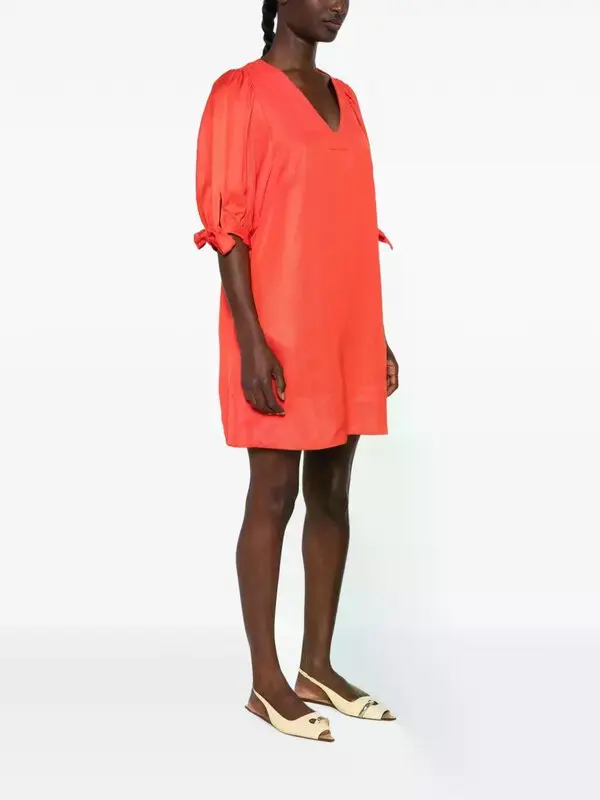 MAISON123 Bona Bow-detail Mini Dress