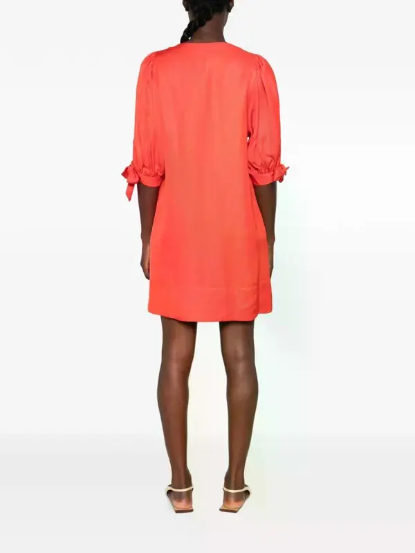 MAISON123 Bona Bow-detail Mini Dress
