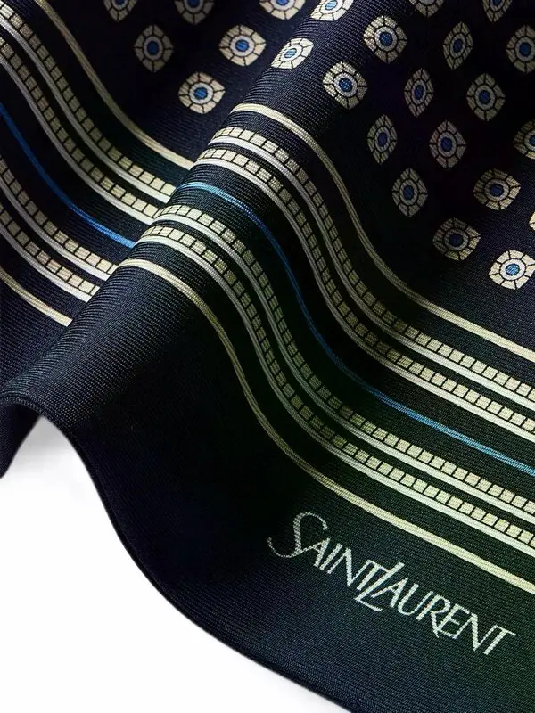Saint Laurent Lavallière Scarf In Silk Twill
