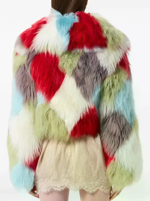 Blumarine Intarsia-design Fur Jacket
