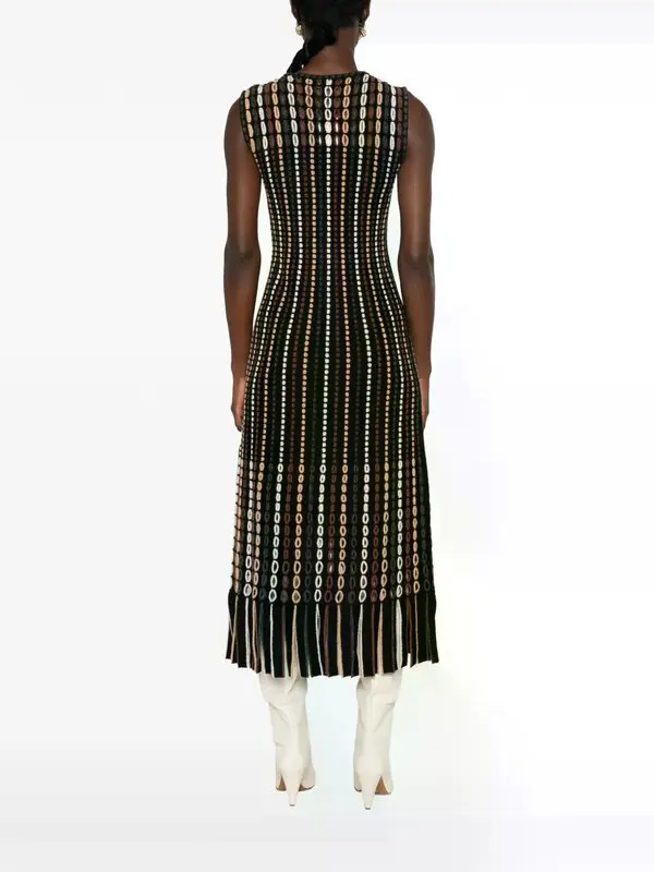 Ulla Johnson Amina Geometric-pattern Fringed Midi Dress