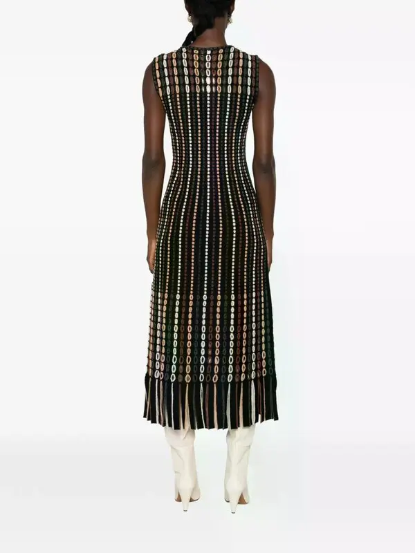 Ulla Johnson Amina Geometric-pattern Fringed Midi Dress