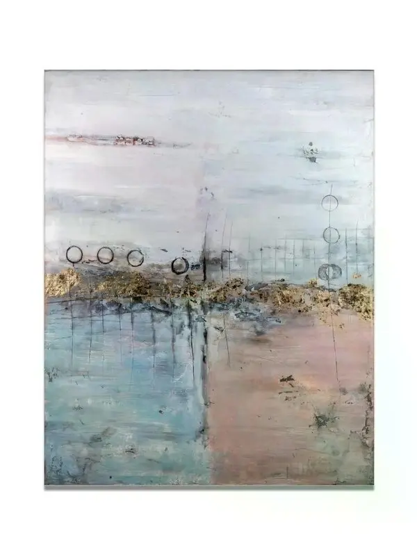 L'OCA NERA Abstract Gold-leaf Wall Art - Neutrals